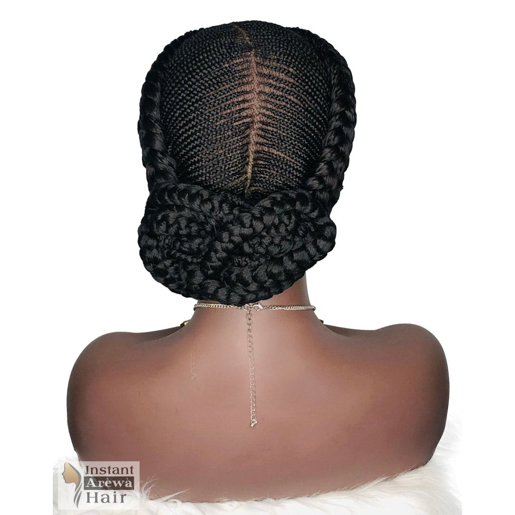 Double Cornrow Bun Wig