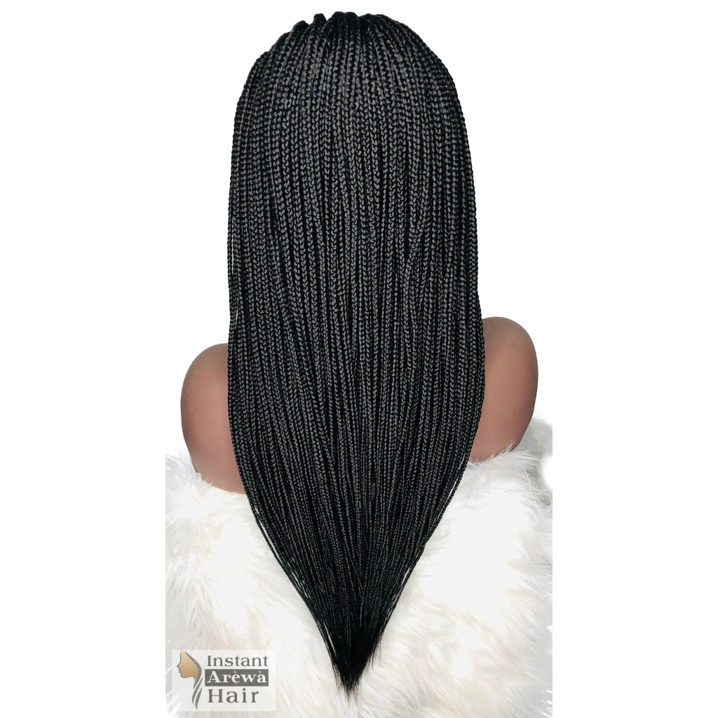 Half-Straight-Back Cornrow Wig