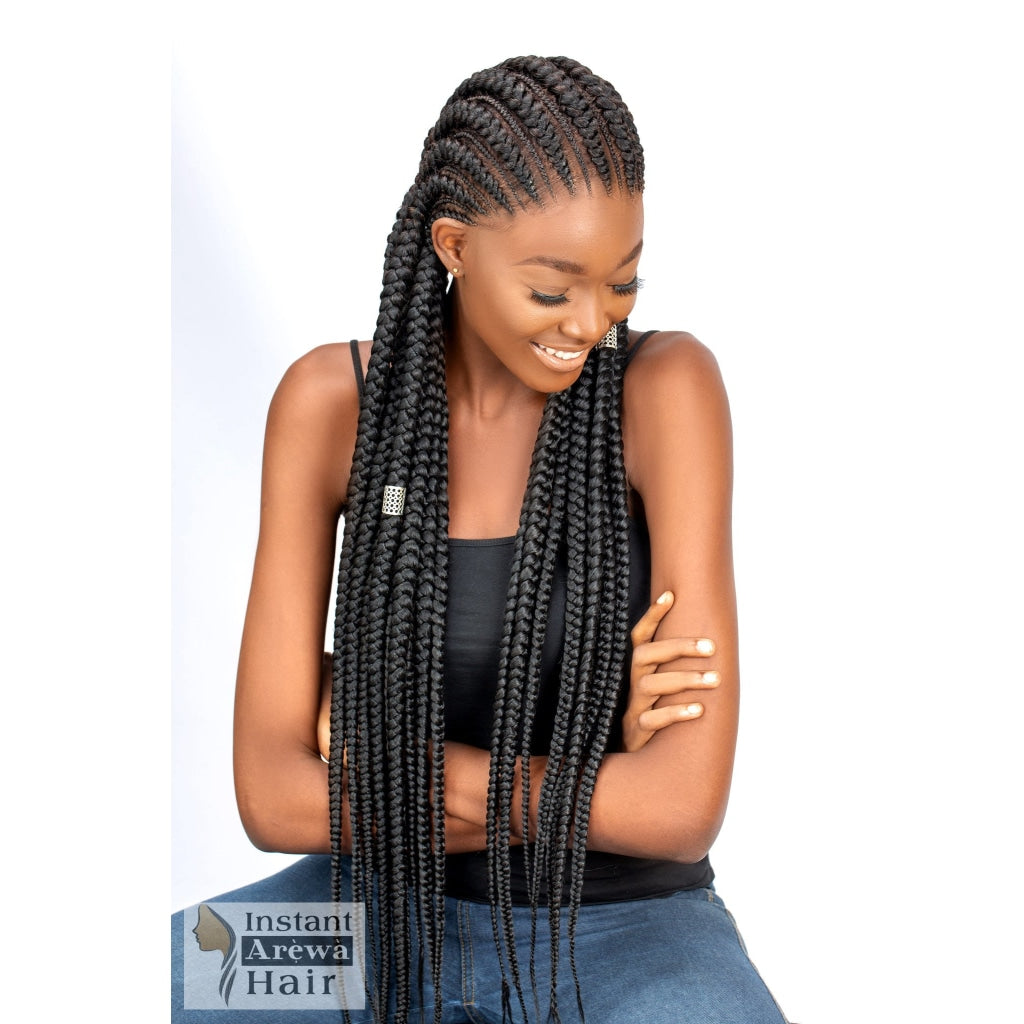 Straight-Back Cornrow Wig (Style 1) | Instant Arẹ̀wà Hair