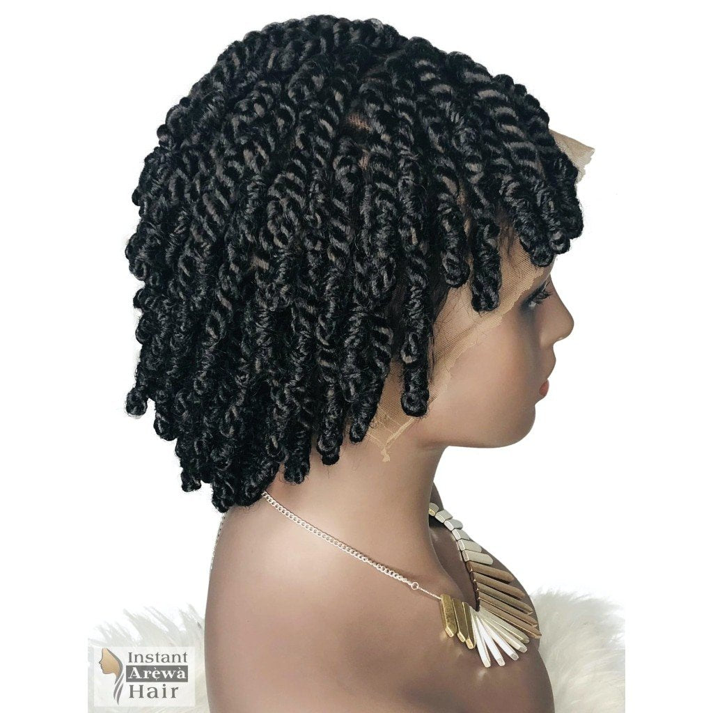 Short Kinky Cornrow Wig