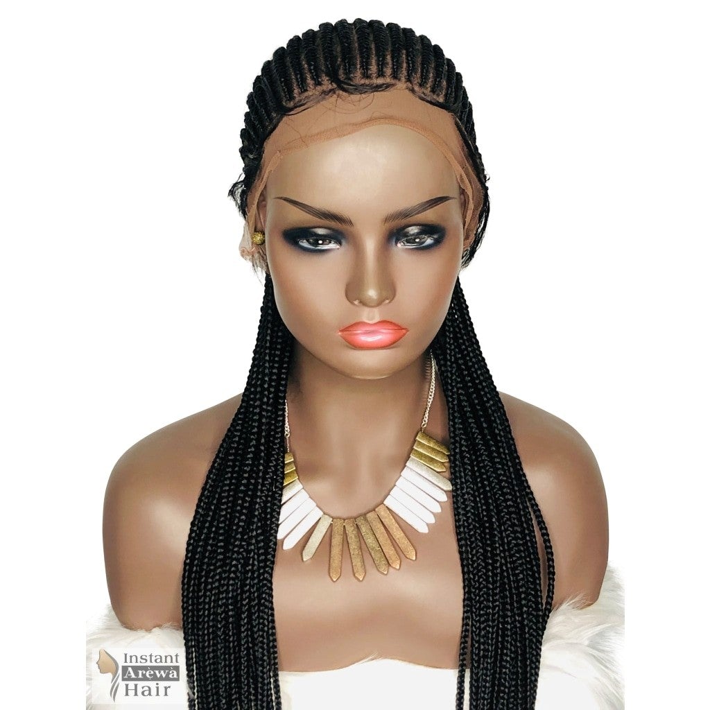 Straight-Back Cornrow Wig (Style 1) | Instant Arẹ̀wà Hair